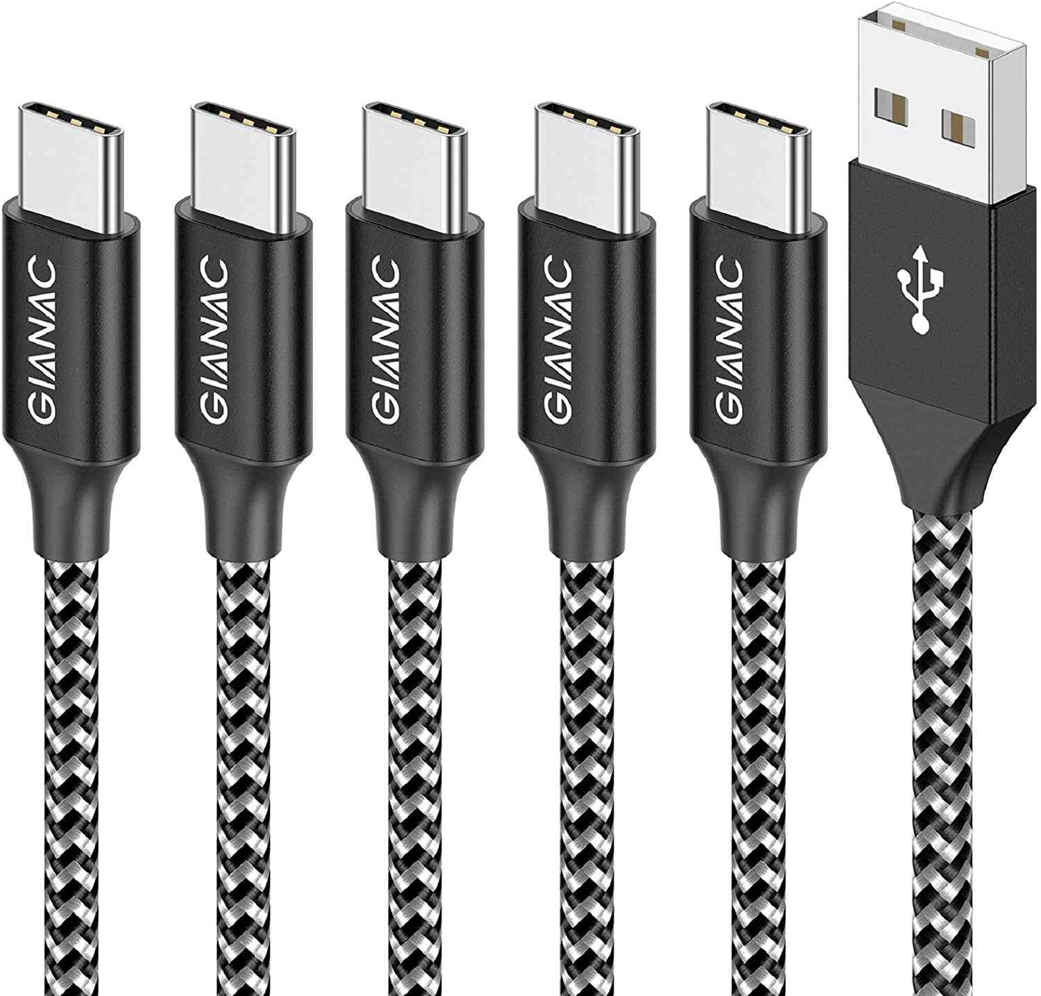RAVIAD USB Typ-C Kabel mit Nylonummantelung in versch. Größen