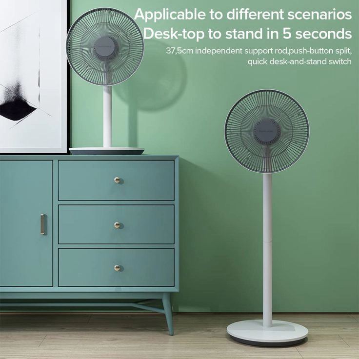 Dream Maker DM-FAN02W: Smarter Standventilator mit App & Akku
