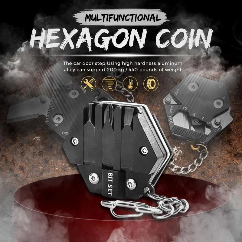 Hexagon Multitool mit mindestens 12 Funktionen für 4,91€