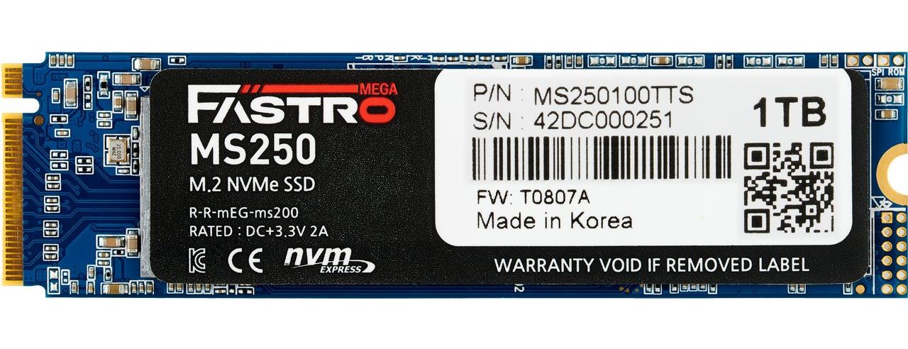 1TB Mega Fastro MS250 M.2 SSD bei Mindfactory (Mindstar) für 59€ inkl ...