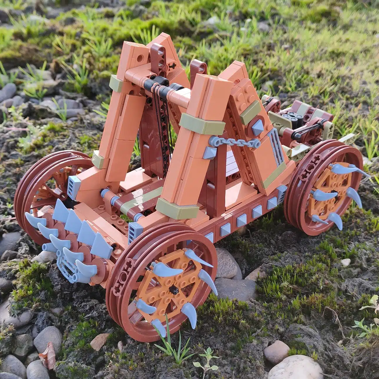 Mittelalter-Katapult aus Klemmbausteinen - 3 Modelle in einem