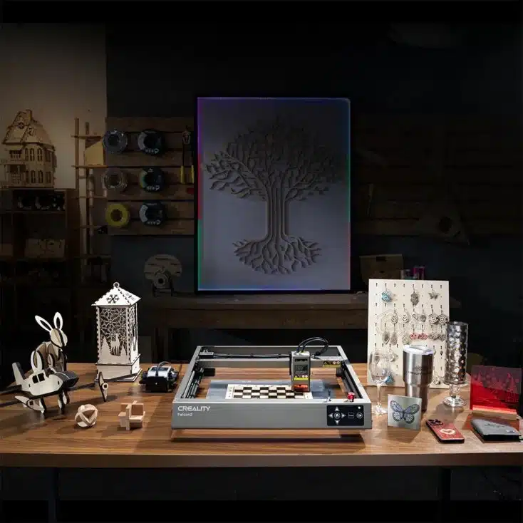 Creality Falcon 2 mit 22W Laser & farbigem Metallgravieren