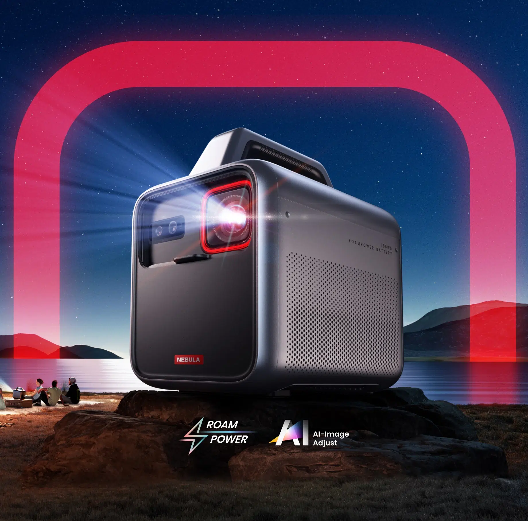 Nebula Mars 3 - Heller Outdoor-Beamer mit 5 Stunden Akku & Regenschutz