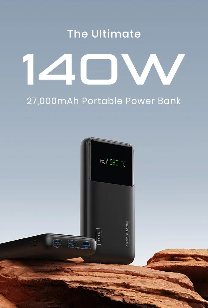 INIU PowerNova 140W-Powerbank für Flugreisen auf Kickstarter gelauncht