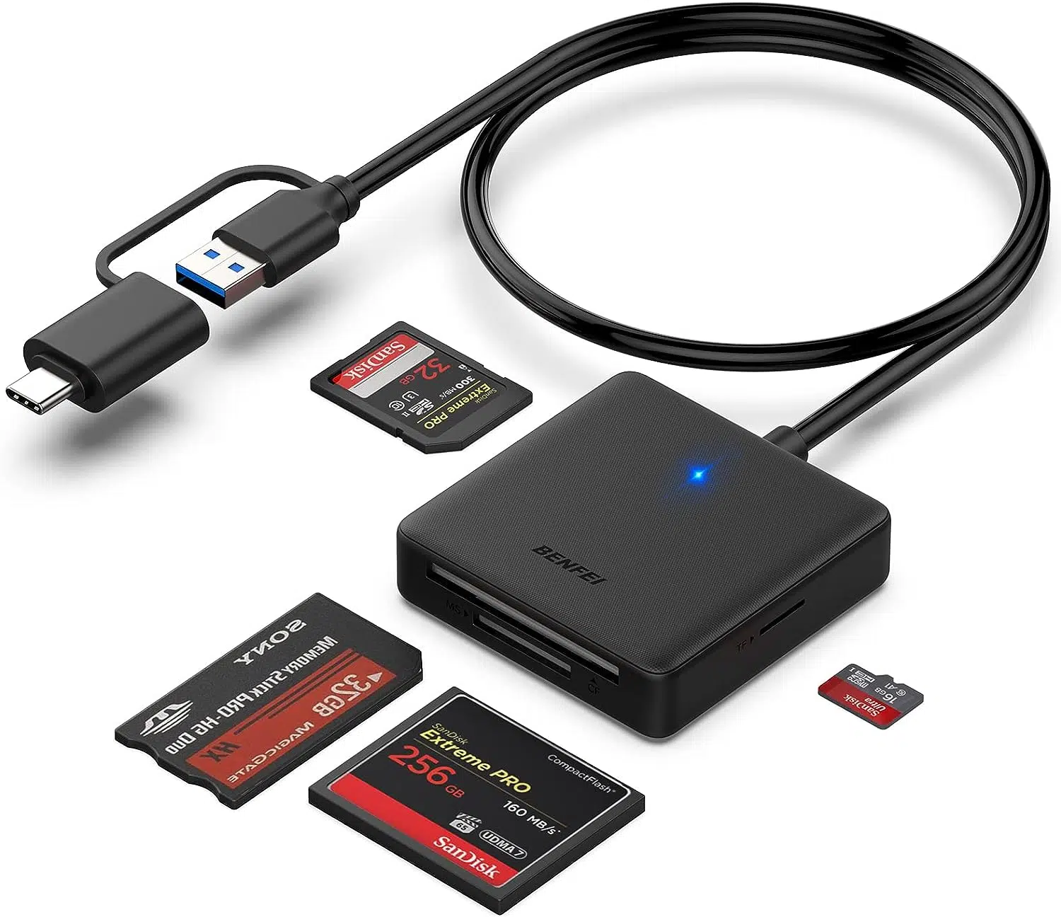 Benfei USB-C Kartenleser für Micro-SD & SD Karten