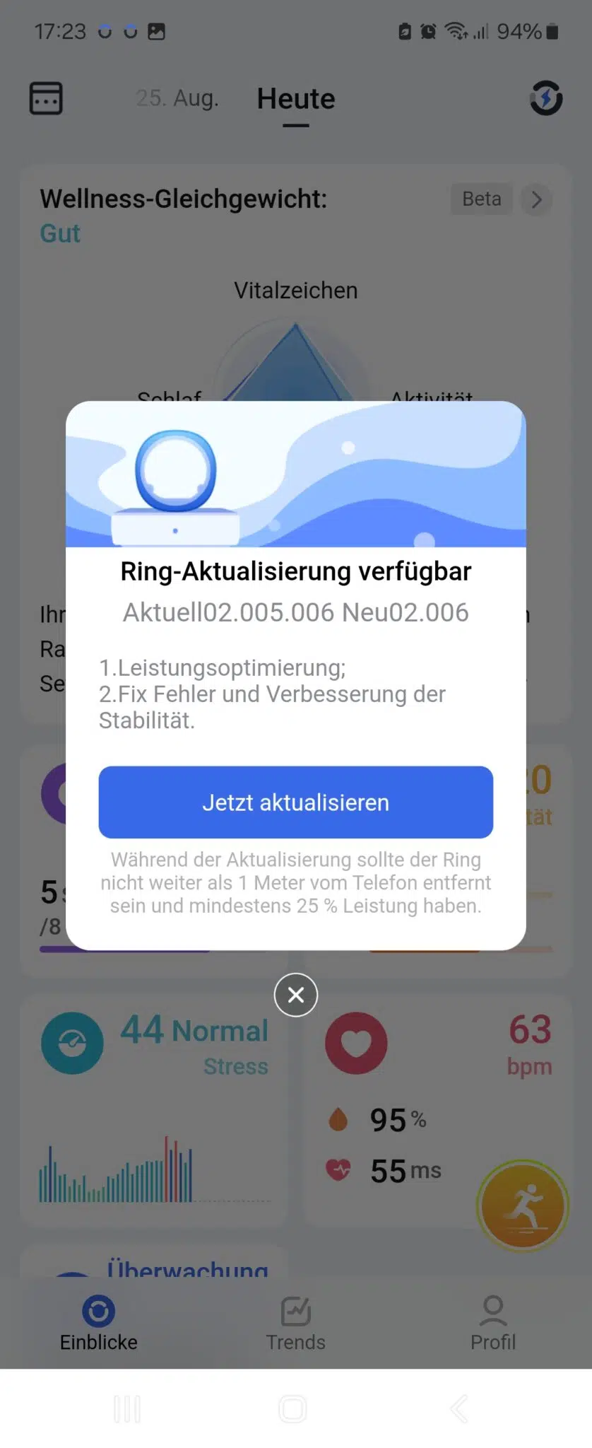 RingConn Gen 2 - Leichter Smartring mit 12-Tage-Akku