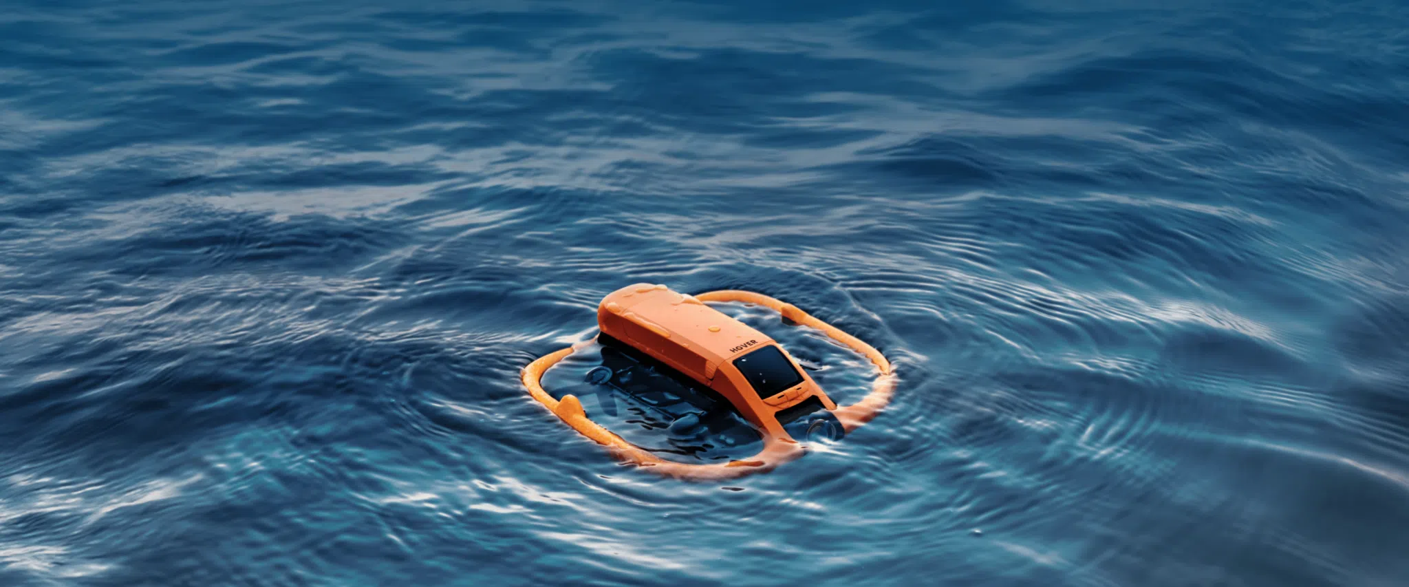 Hover Air Aqua Drohne startet und landet im Wasser