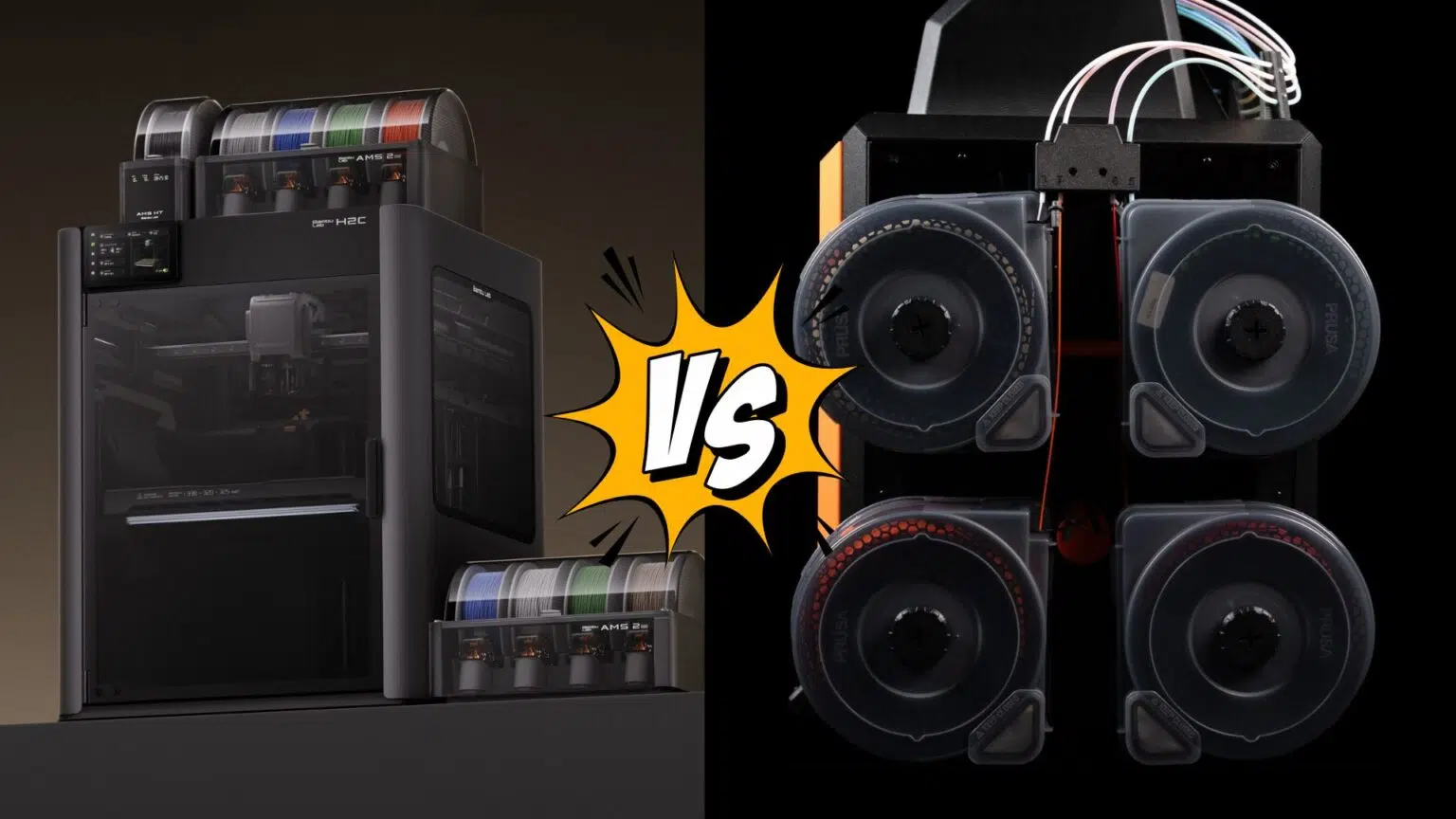 Bambu Lab H2C vs. Prusa Core One INDX: Das Multicolor-Duell